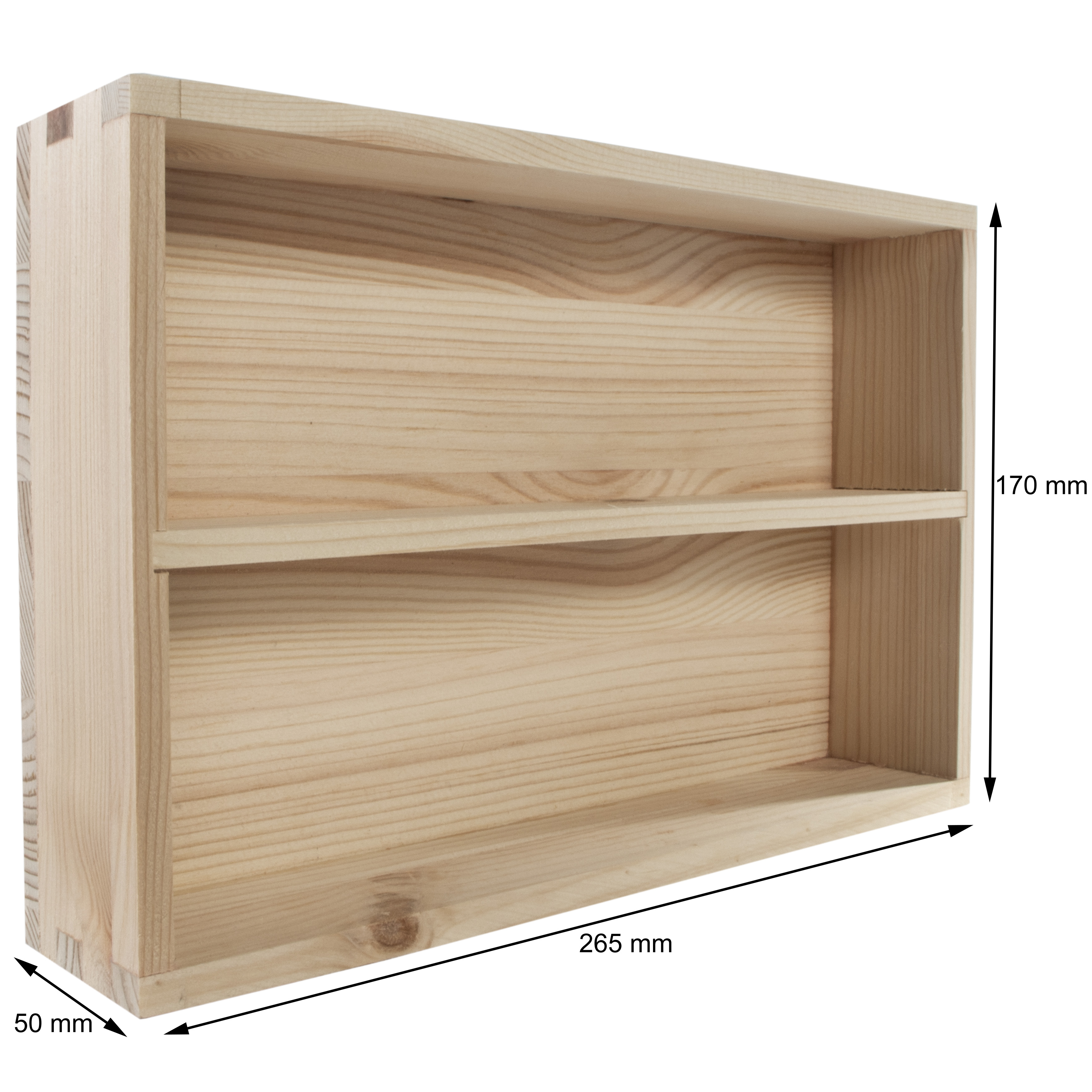 2 Tier Shallow Shelving Unit Spice Rack Wooden Decorative Display|26 x ...